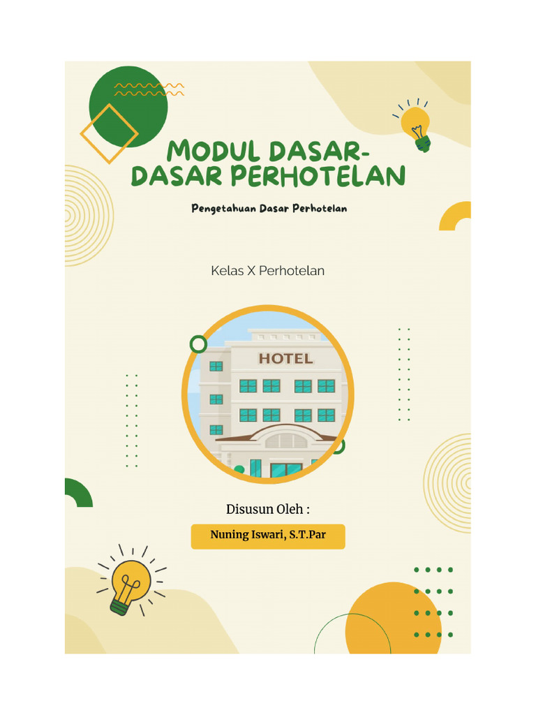 MODUL AJAR Dasar Perhotelan | PDF | Karier & Perkembangan