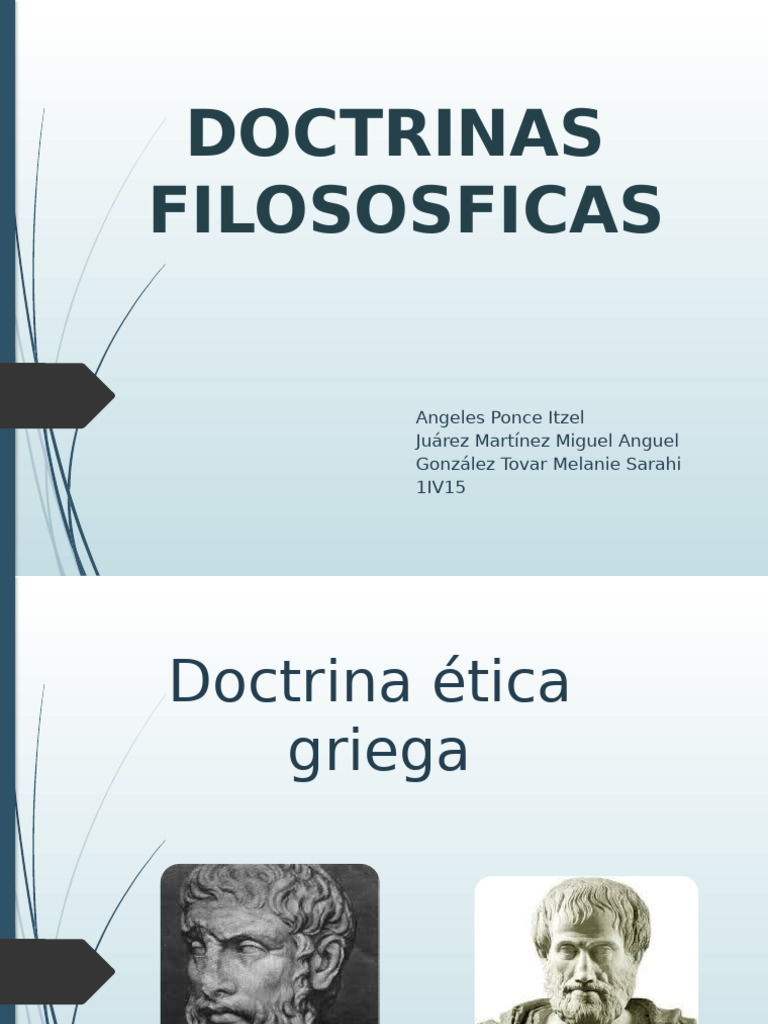 Doctrinas Filosóficas Éticas en Grecia | PDF | Platón | Aristóteles