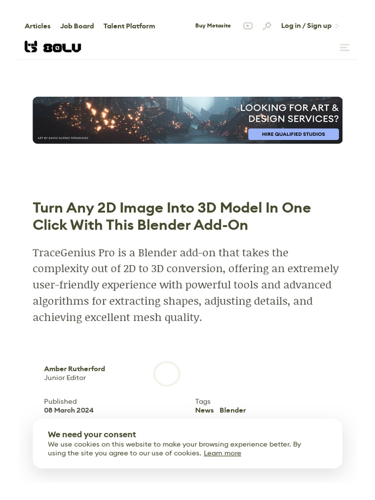 Turn Any 2D Image Into 3D Model in One Click With This Blender Add-On | PDF | Blender (Software ...