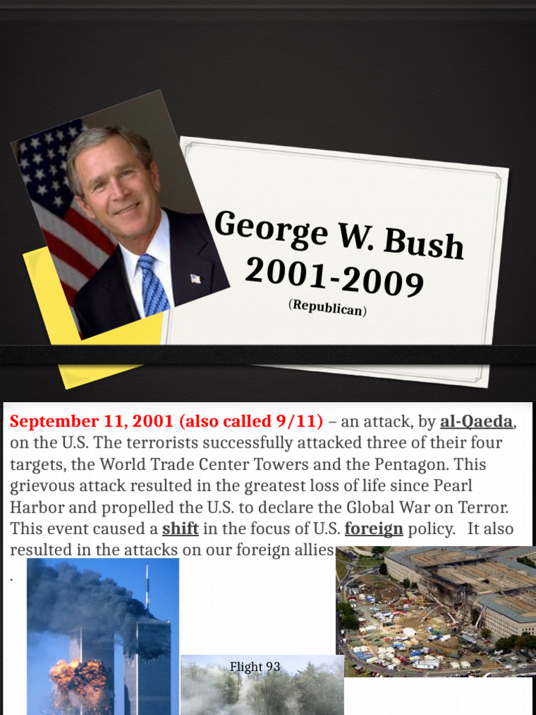 GeorgeWBush.Overview | PDF | 2003 Invasion Of Iraq | September 11 Attacks