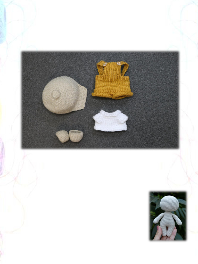 Set Clothes Doll 5.09 Inch Jumpsuit Cap Eng | PDF | Knitting | Crochet