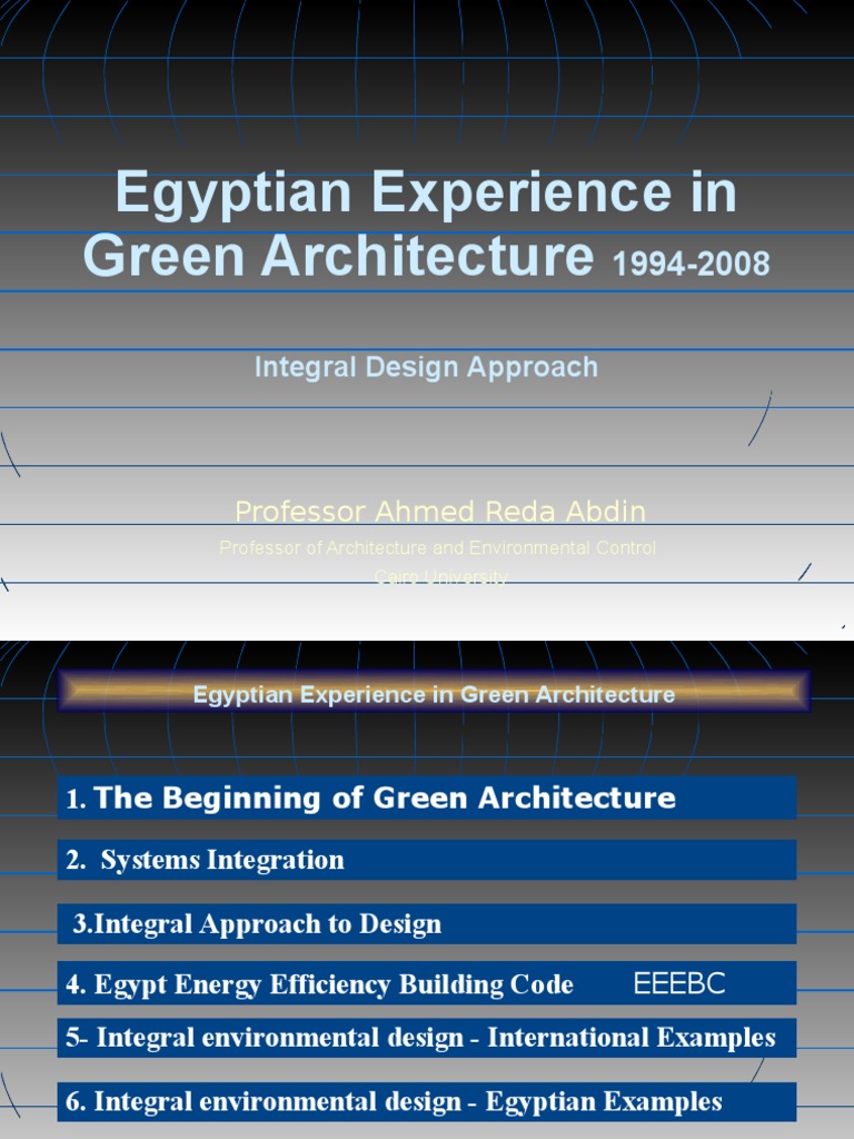 Egyptian Green Architecture Insights | PDF | Sustainable Architecture ...