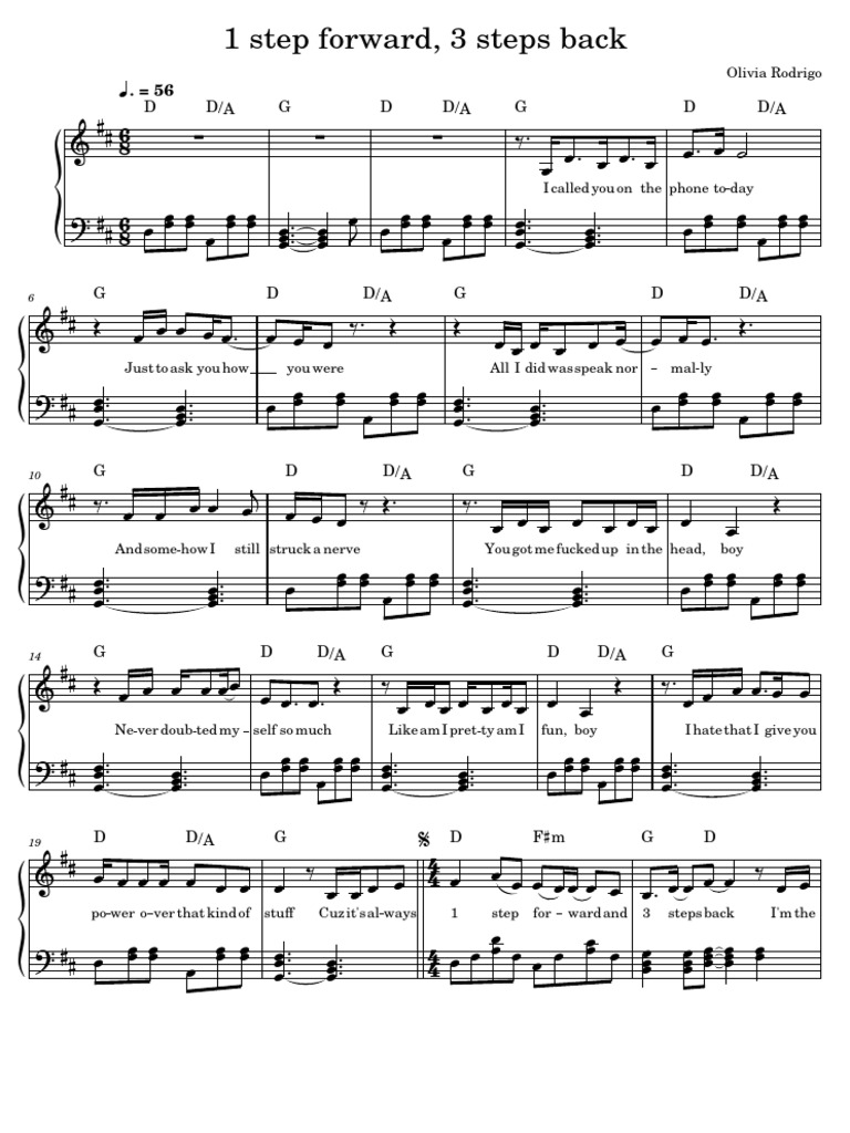 Step Forward Steps Back Olivia Rodrigo | PDF | Song Recordings Produced ...