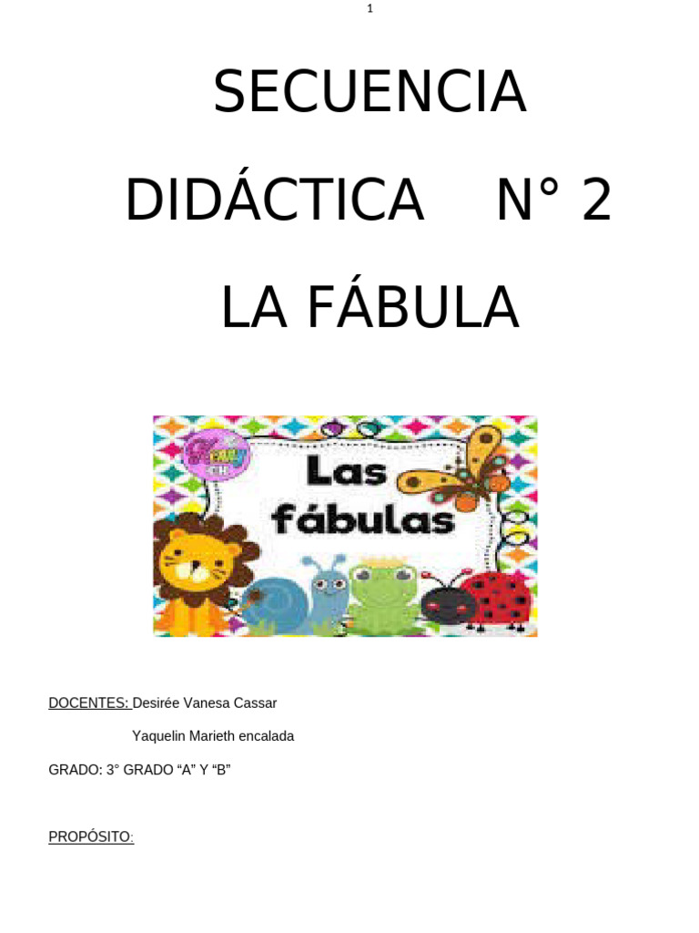 Secuencia #2 Fabula | PDF | Fábula