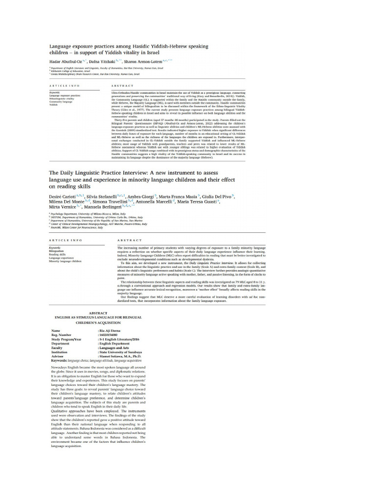 Thesis vs. Journal Article Abstracts | PDF
