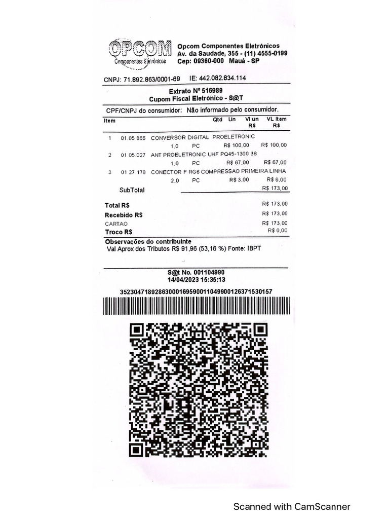 Cupom Fiscal 3 | PDF