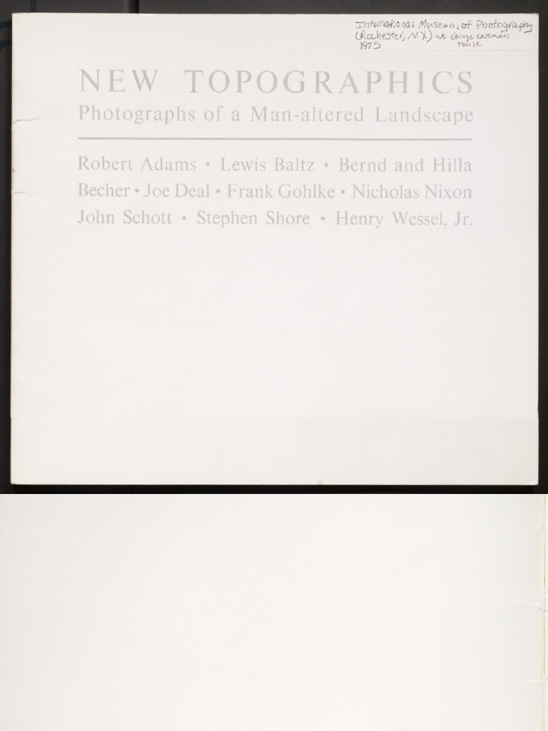 U2_01_New Topographics- Photographs of a Man-altered Landscape | PDF