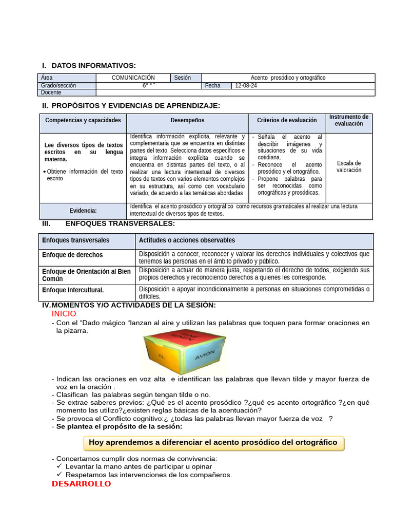 12-08-24 Comunicación Identifica El Acento Prosodico y Ortografico ...