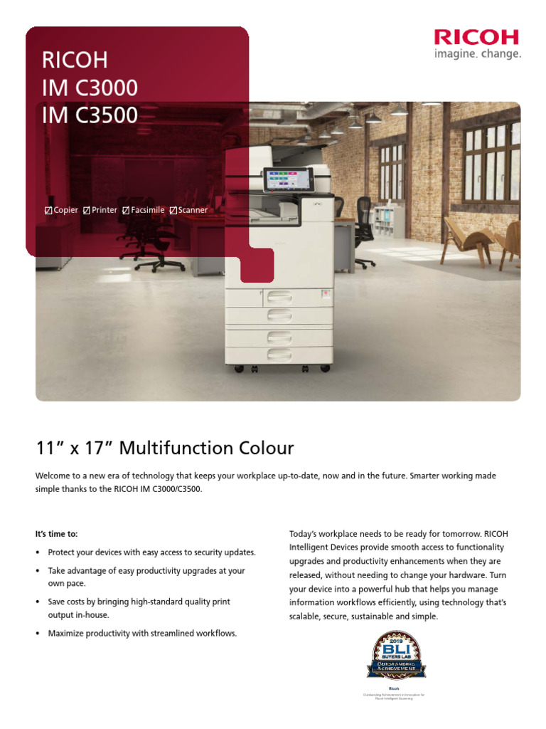 Multiduncional Colorido Laser Ricoh IMC3000 - IMC3500 | PDF | Paper ...