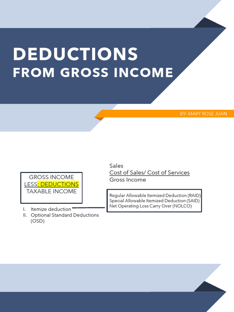 1.0 SPECIAL ALLOWABLE ITEMIZED DEDUCTION | PDF | Tax Deduction | Income