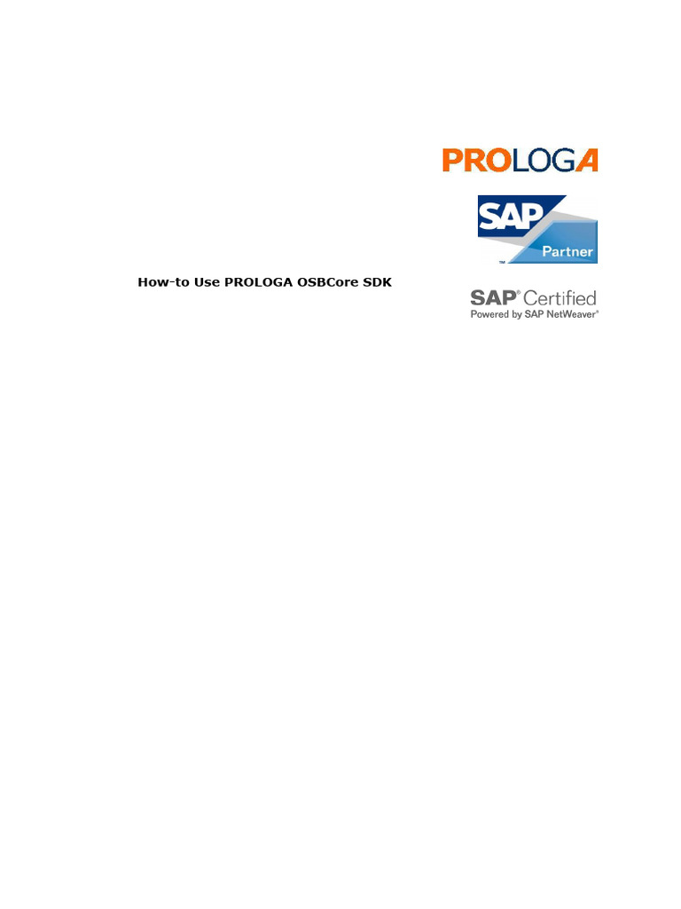 How-To Use PROLOGA OSBCore SDK | PDF | Ibm Db2 | Android (Operating System)