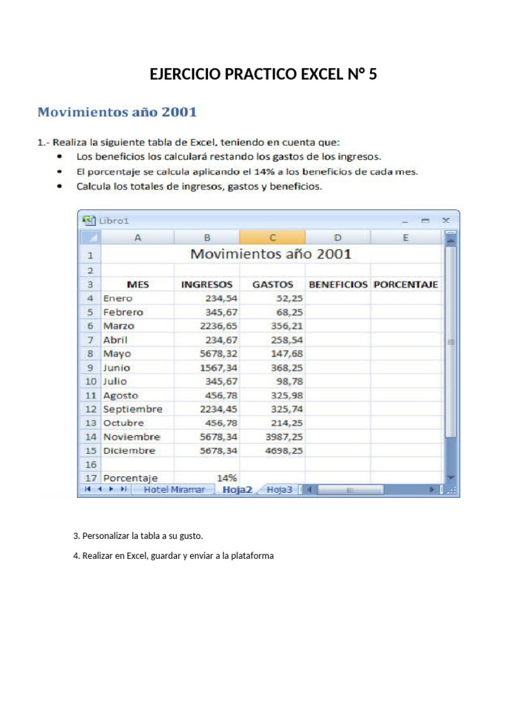Ejercicio Practico Excel #5 | PDF