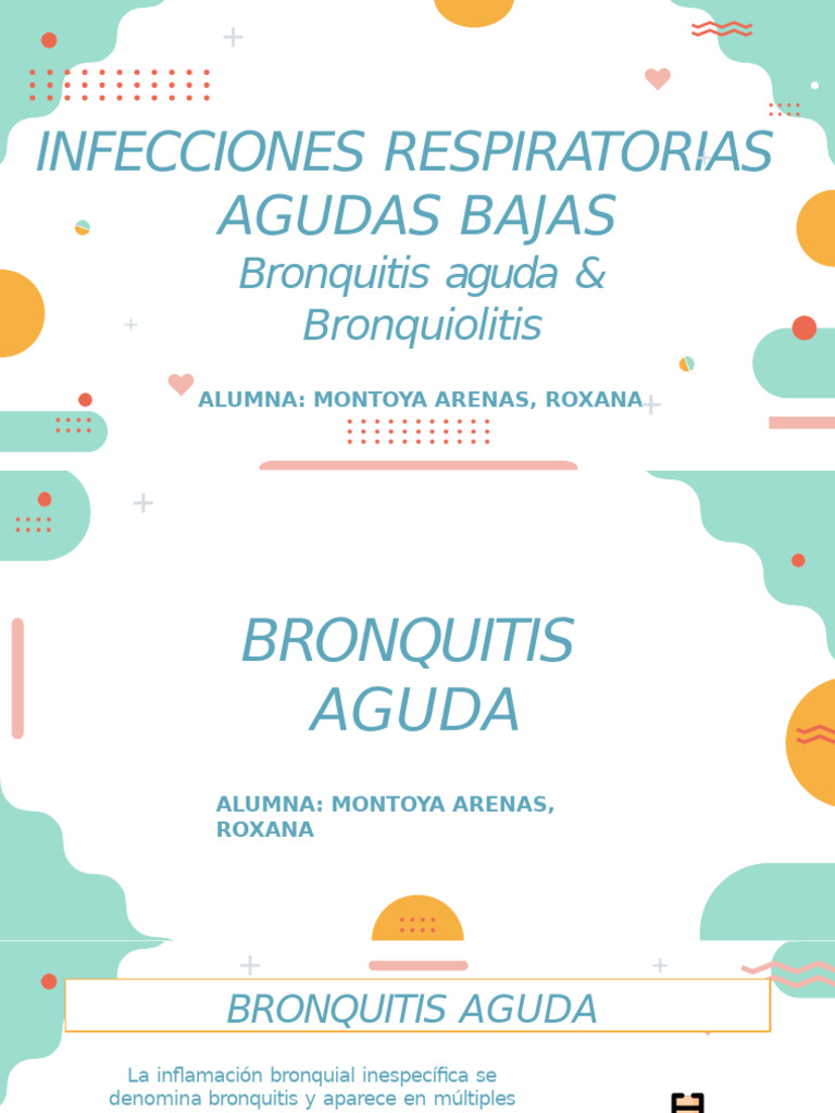 IR Bajas - Bronquitis Aguda, Bronquiolitis | PDF | Tos | Bronquitis