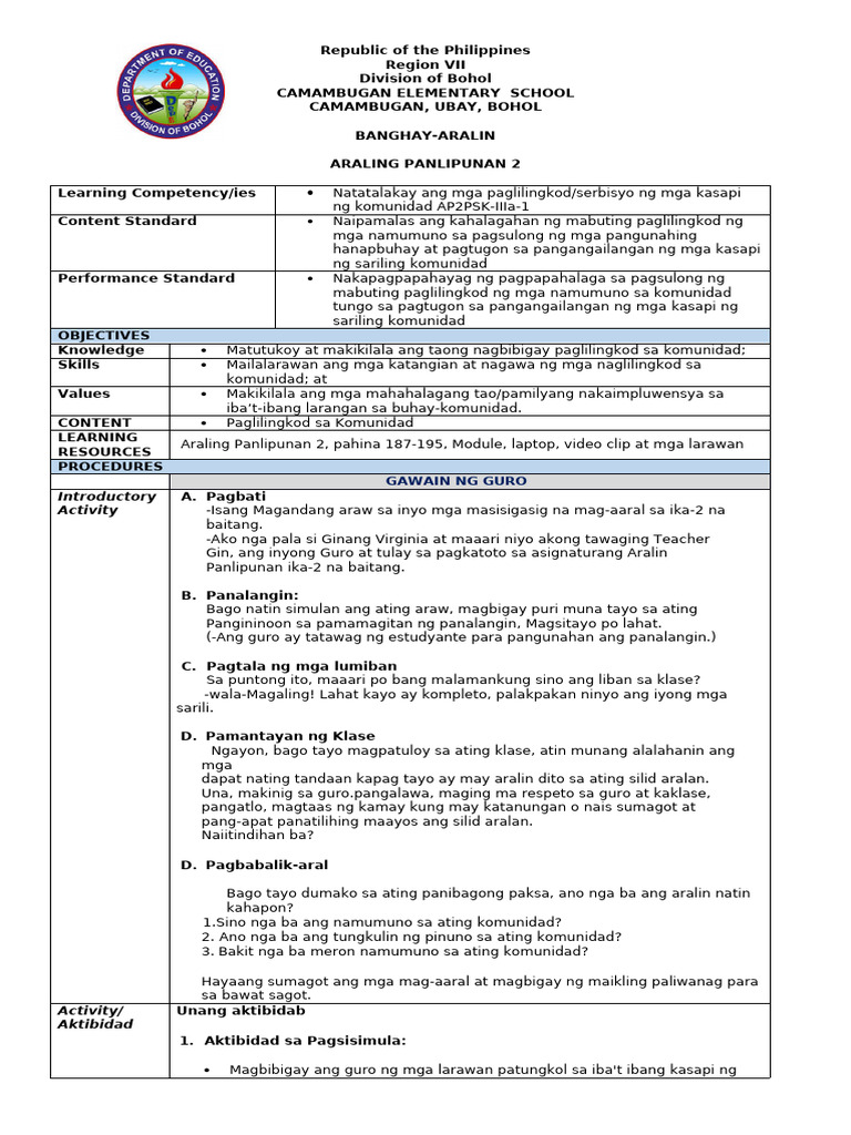 Ap 2lesson Plan Demo | PDF