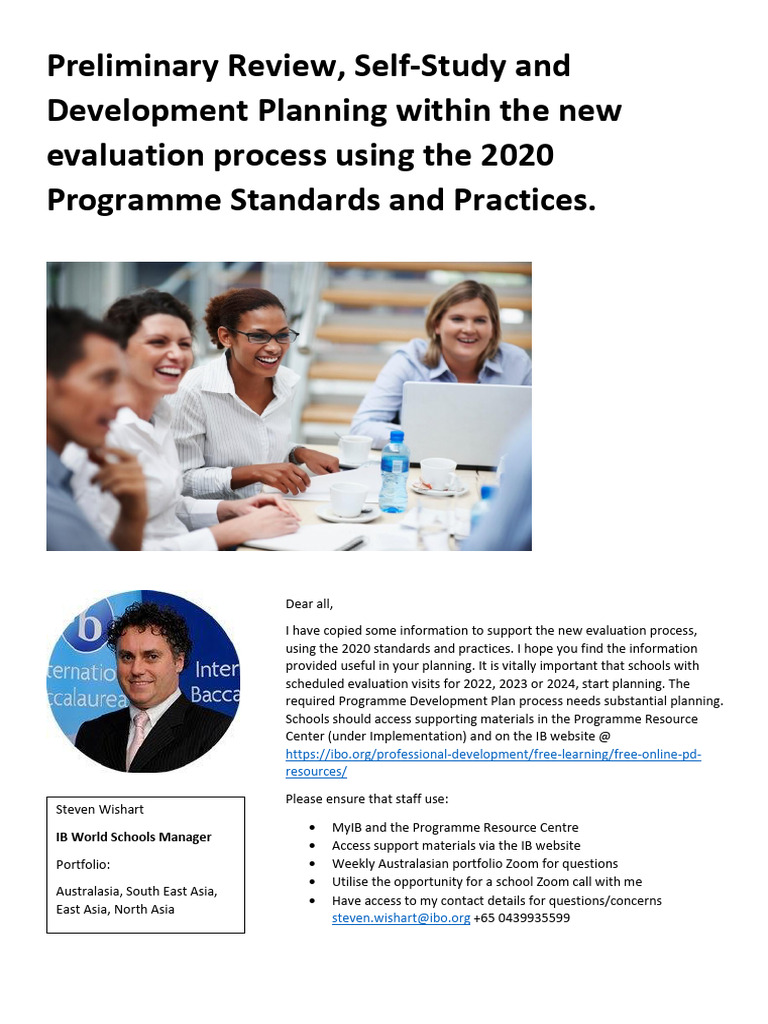 IB Support Doc 2020 PSP Eval | PDF | Evaluation | Policy