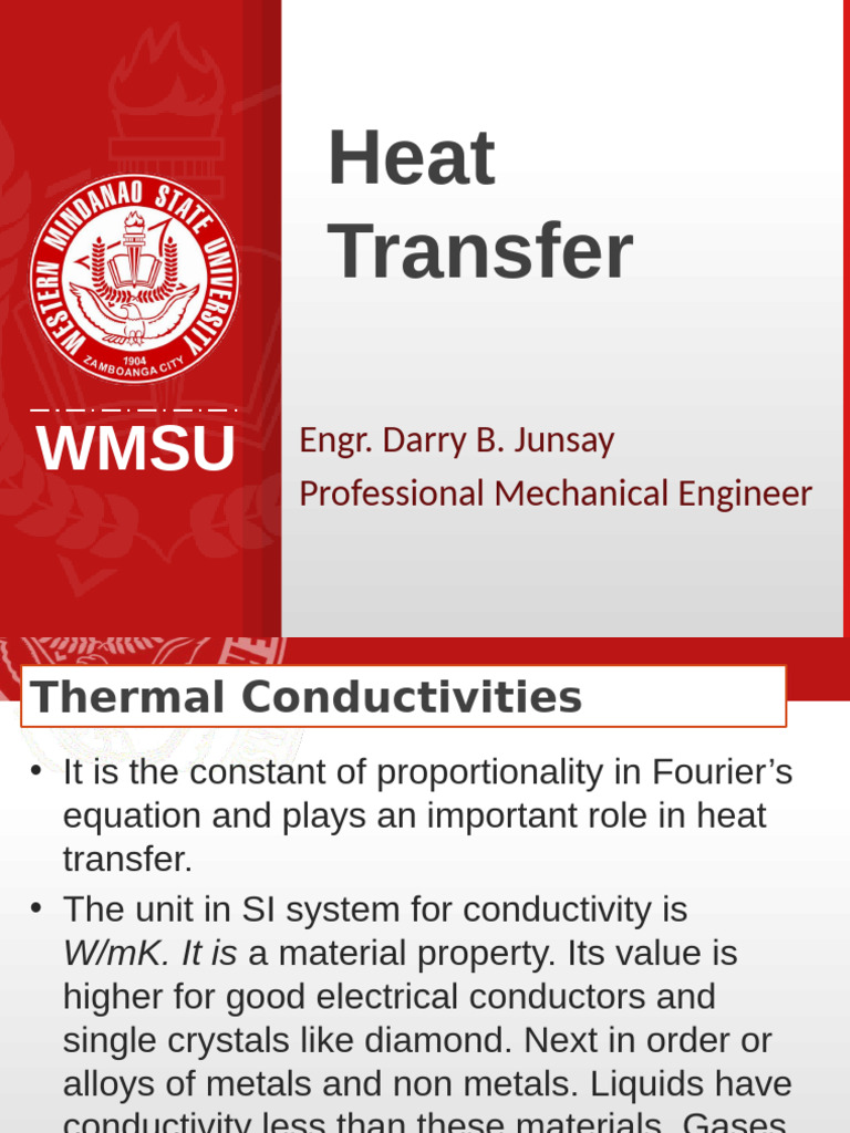 2 Heat Transfer | PDF | Thermal Conduction | Electrical Resistivity And ...