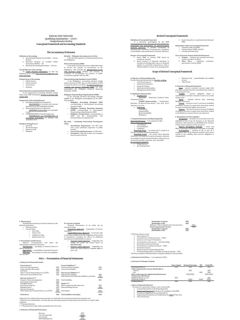 QE1 - CFAS Reviewer PDF | PDF | International Financial Reporting Standards | Accounting
