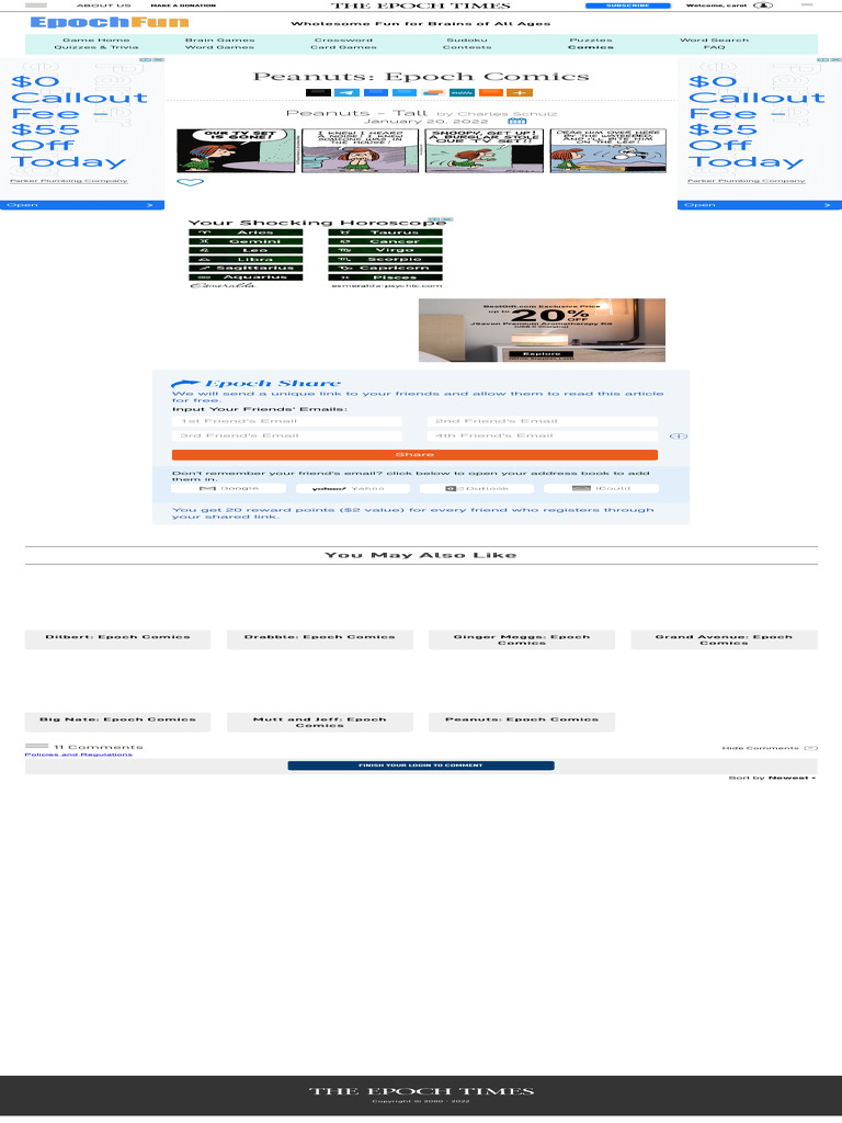 Peanuts Epoch Comics | PDF | Word Puzzles | Games Of Mental Skill