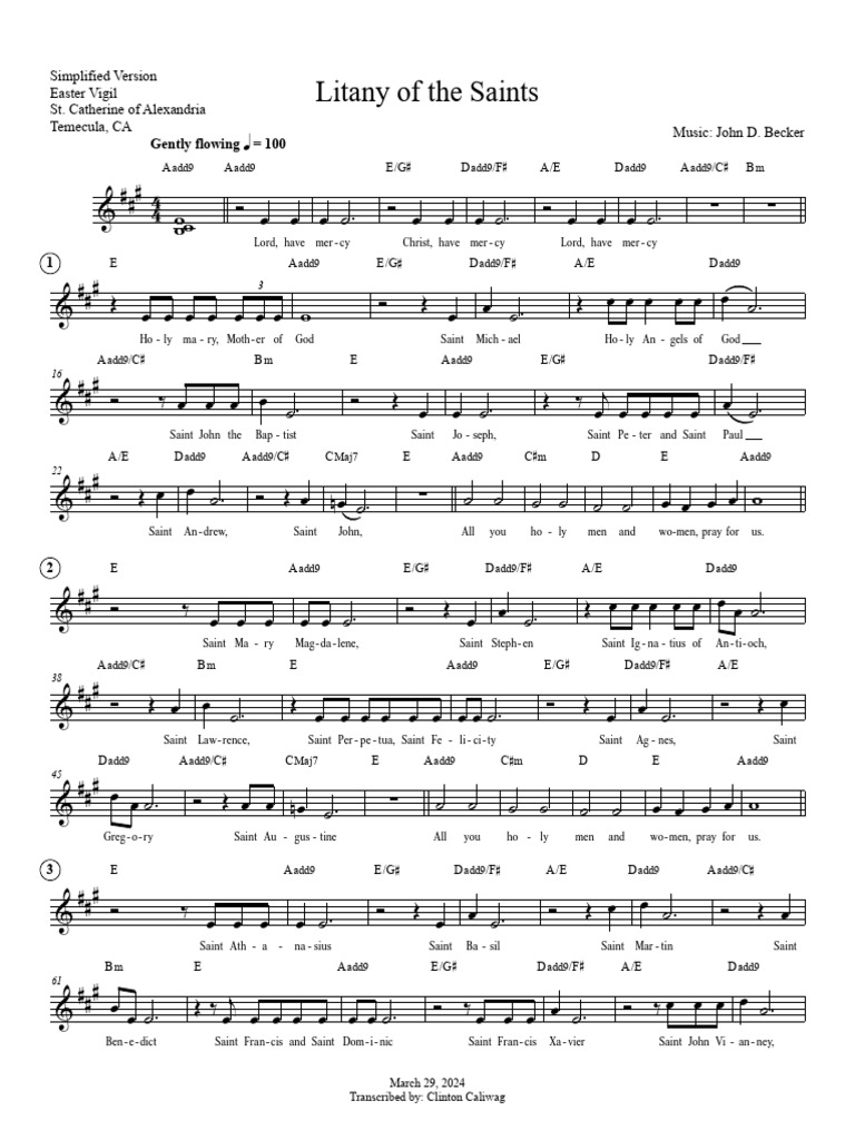 Litany of The Saints - John Becker (Simplified) | PDF | Spiritual Warfare | Christian Worship ...