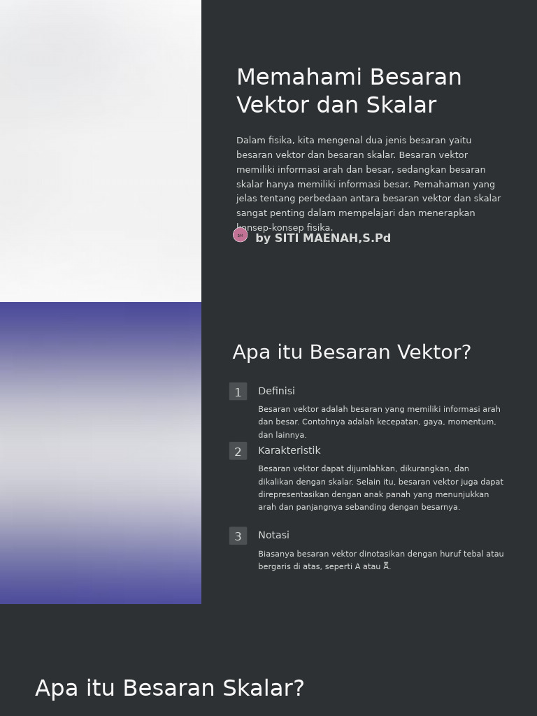 Memahami Besaran Vektor Dan Skalar | PDF
