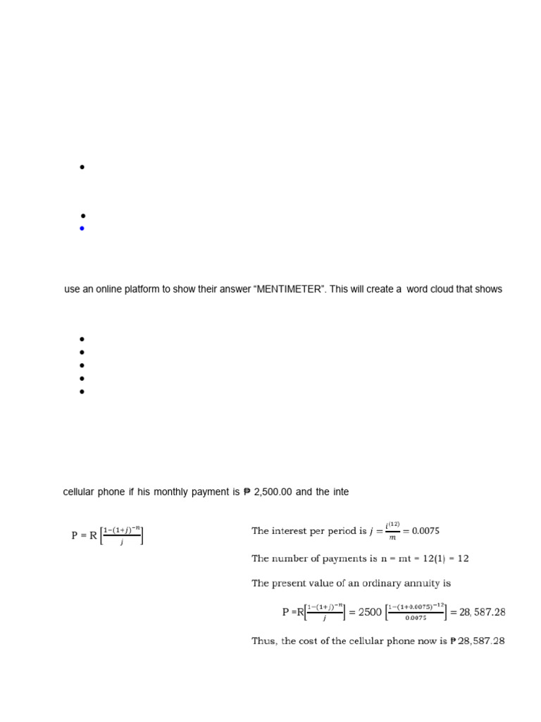 Group 7 ATG TOPIC 2 OCHAVEZ, CHERELYN | PDF | Present Value | Interest