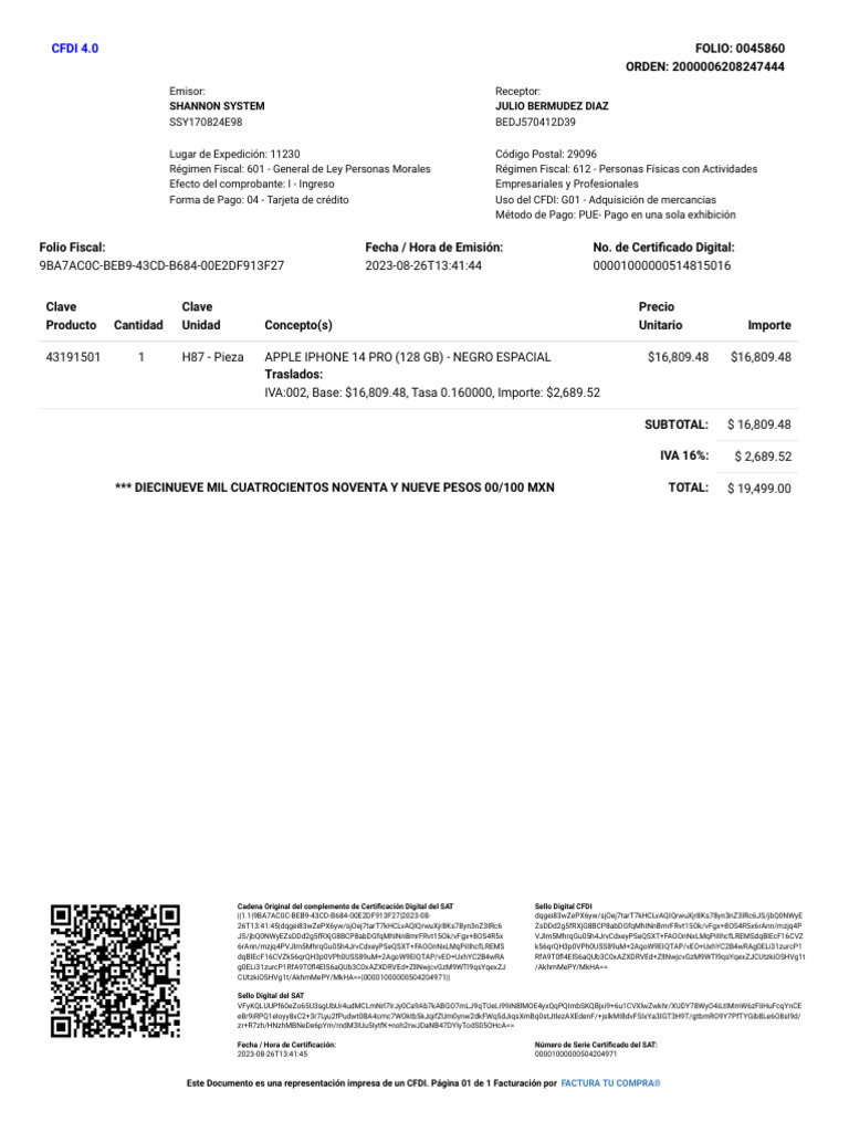 Factura Airpods Pro | PDF | Mac OS | Ios