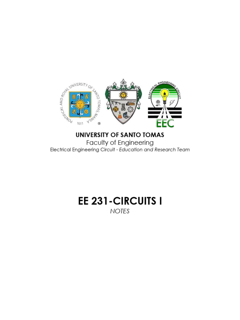 Ee 231 - Electric Circuits 1 | PDF | Electrical Network | Voltage
