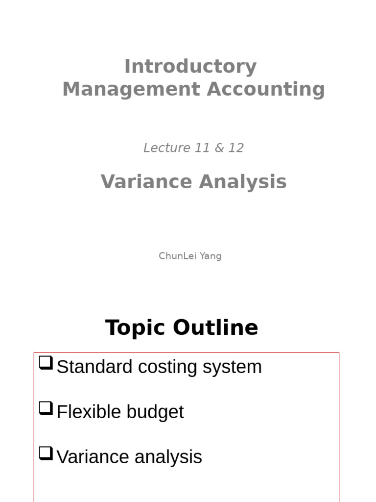 Management Accounting for Managers | PDF | Variance | Prices