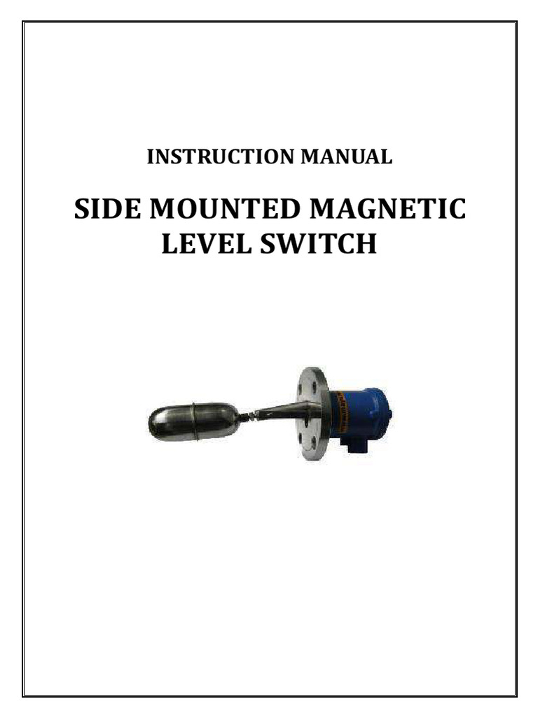 Micro-Switch-operated-Magnetic-Float-Level-Switch---MLS-series-Manual | PDF | Switch ...
