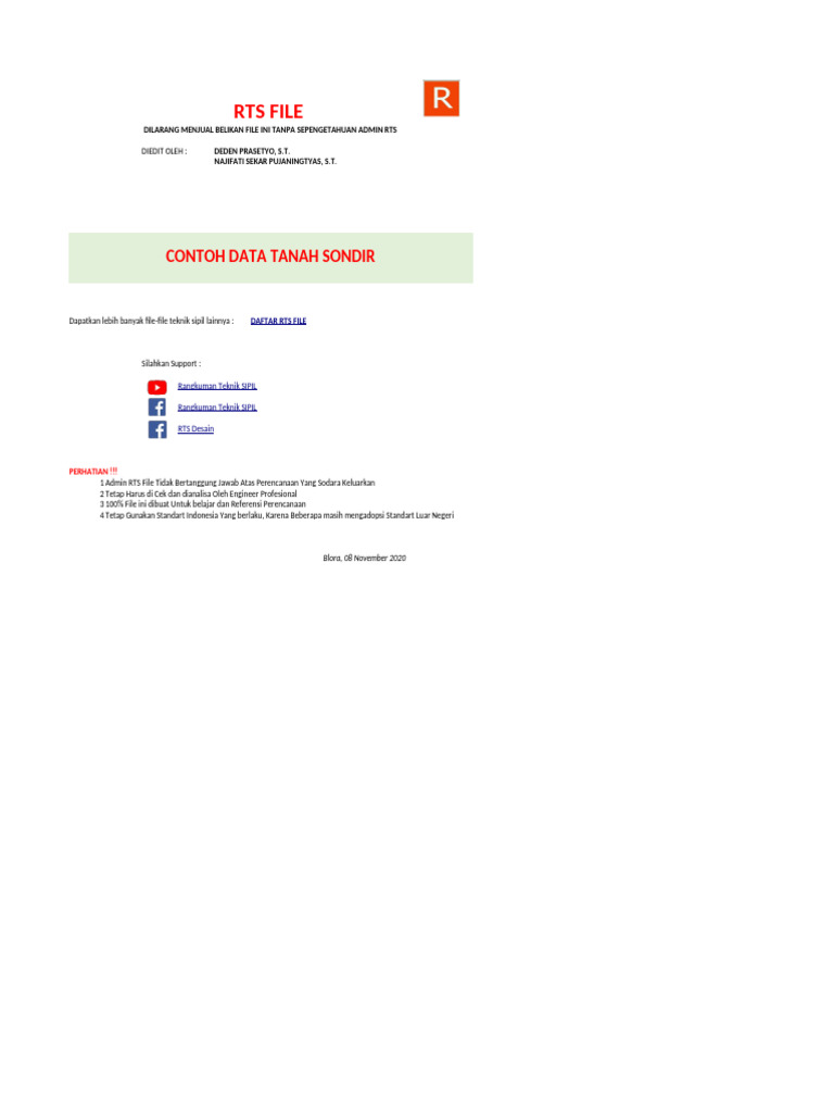 Data Sondir S - 1.Xls 1 | PDF