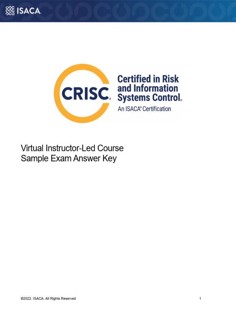 Sample Exam Answer Key for Risk Management | PDF | Risk | Computer Security