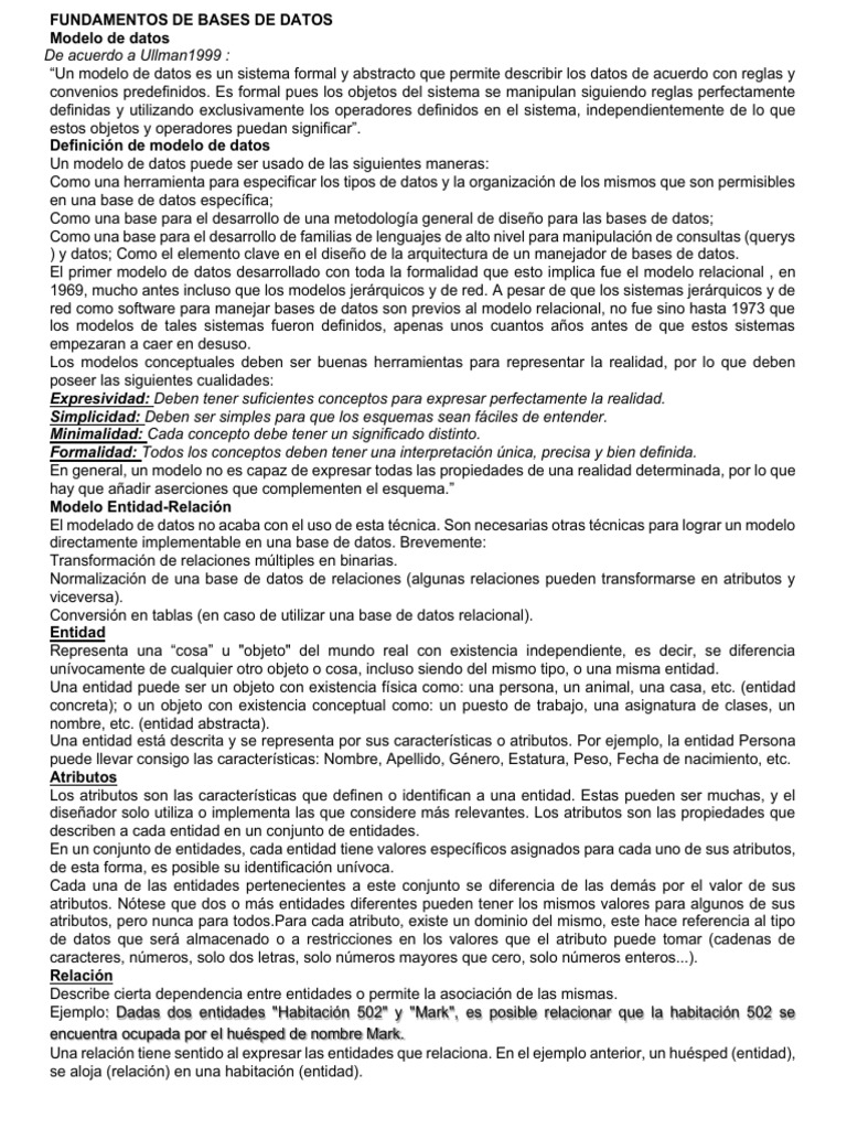 Fundamentos de Bases de Datos | PDF | Informática