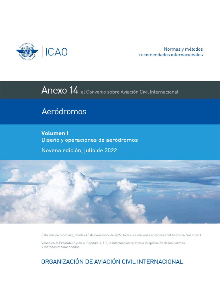 Anexo 14 Vol I OACI 2022 | PDF