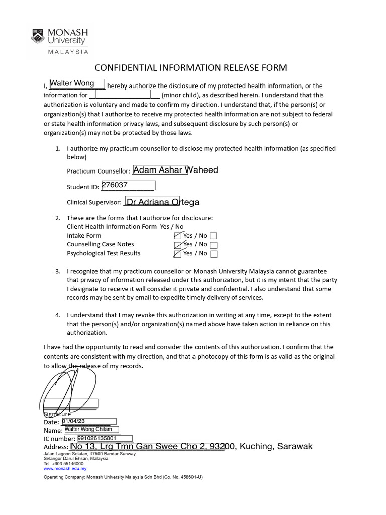 Health Info Release Form Template | PDF | Professional Ethics | Privacy