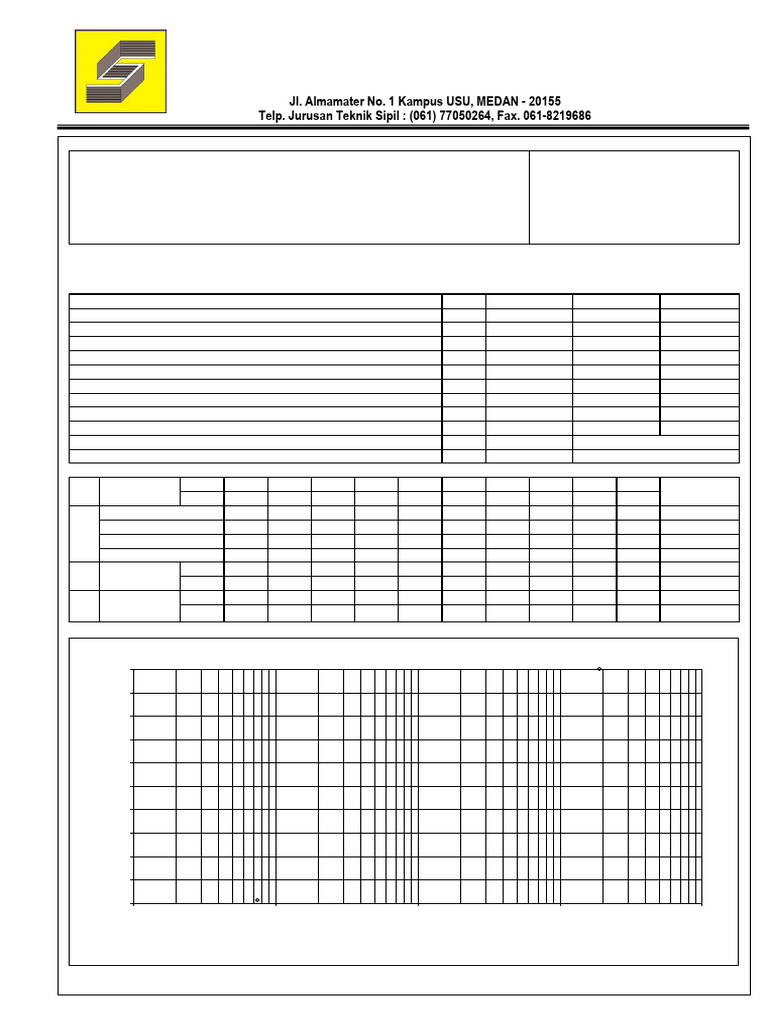 Formulir Data Untuk Pengujian Bahan Di Laboratorium Aspal Teknik Sipil ...