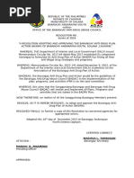 BARANGAY RESOLUTION Badac | PDF