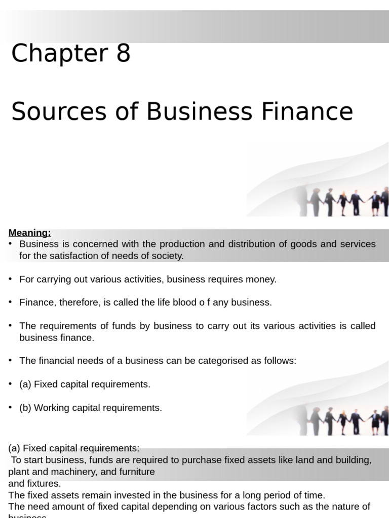 11 BS Chapter-7 Sources of Business Finanace | PDF | Preferred Stock ...