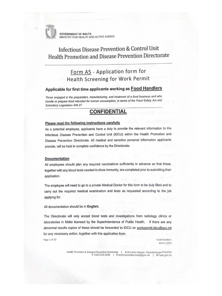 Infectious Disease Prevention & Control Unit | PDF