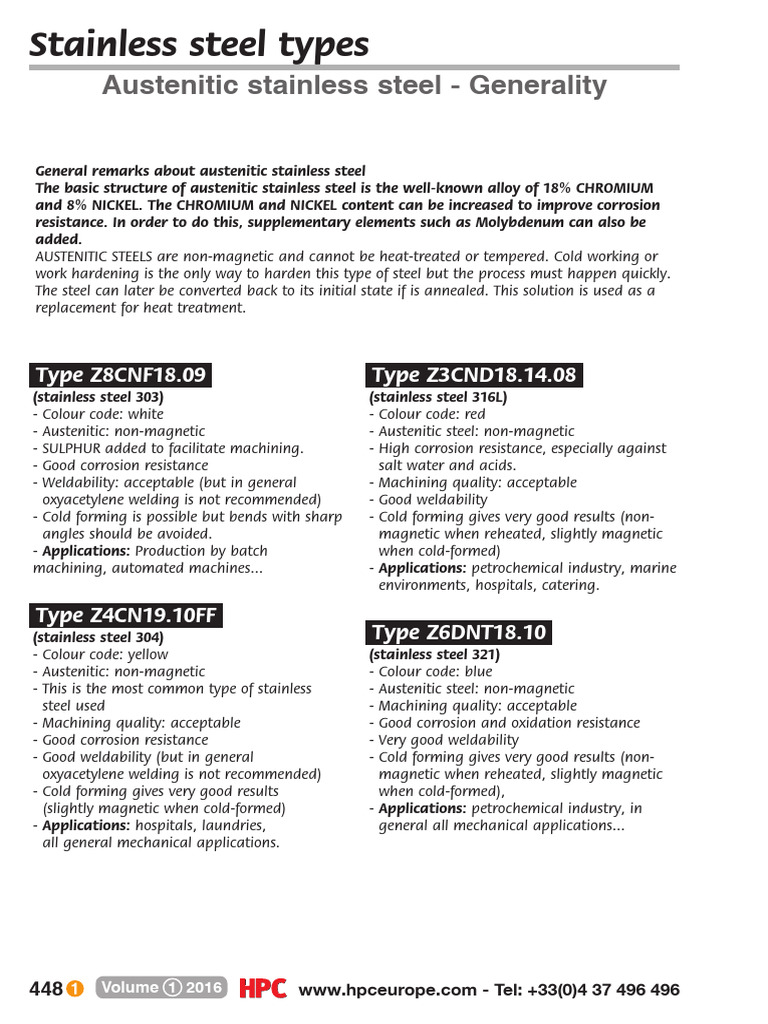 Stainless Steels | PDF | Stainless Steel | Steel