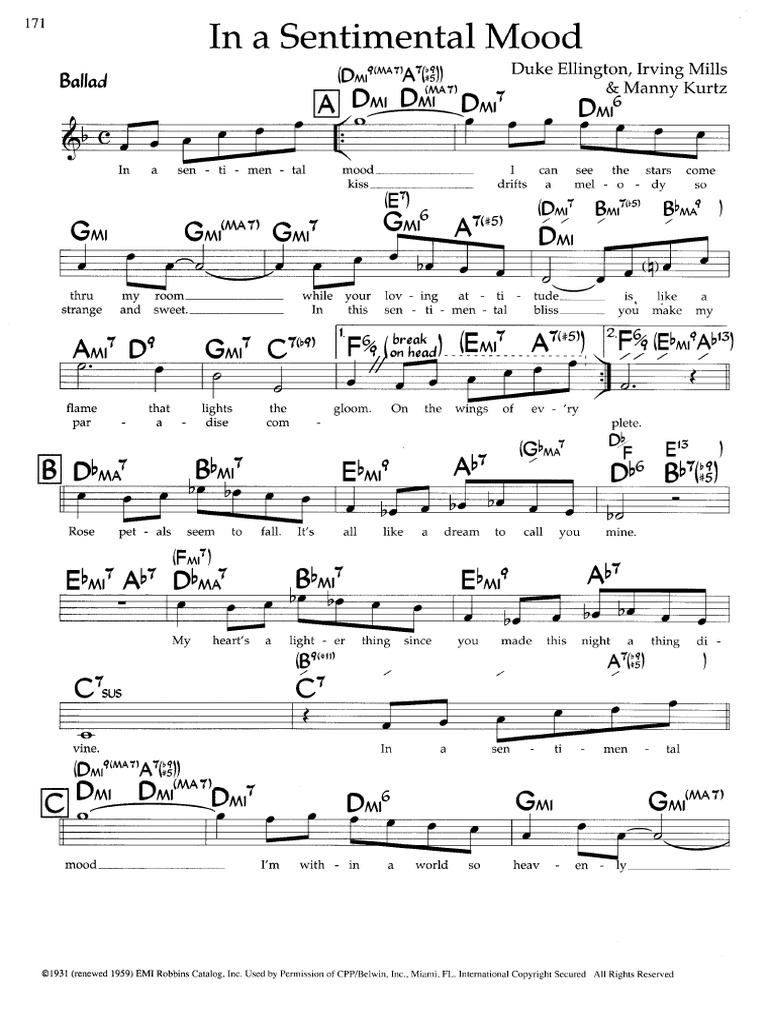 In A Sentimental Mood | PDF