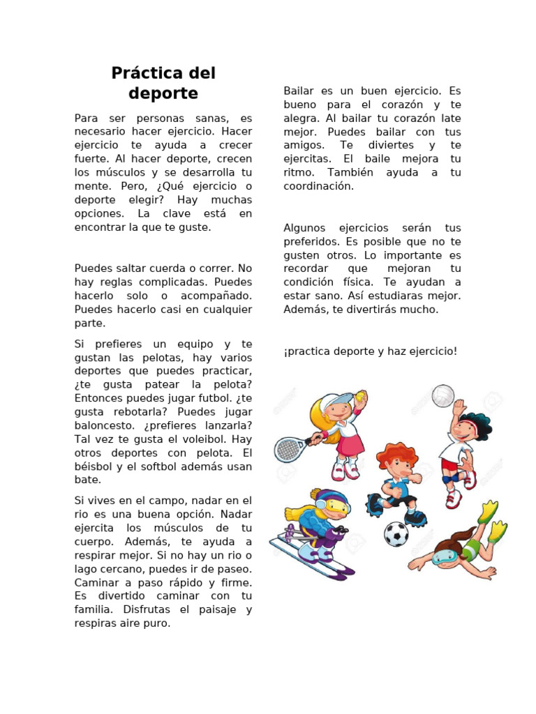 Práctica Del Deporte | PDF | Salud y bienestar