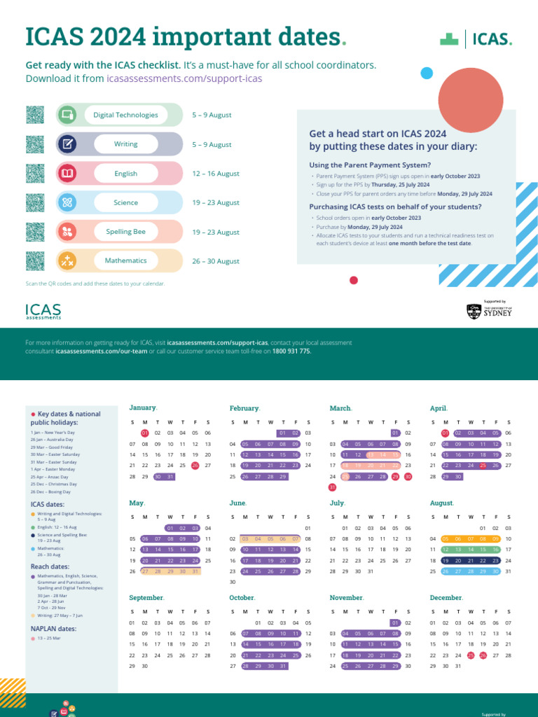Icas 2024 Calendar A3 Poster Australia | PDF | Observances