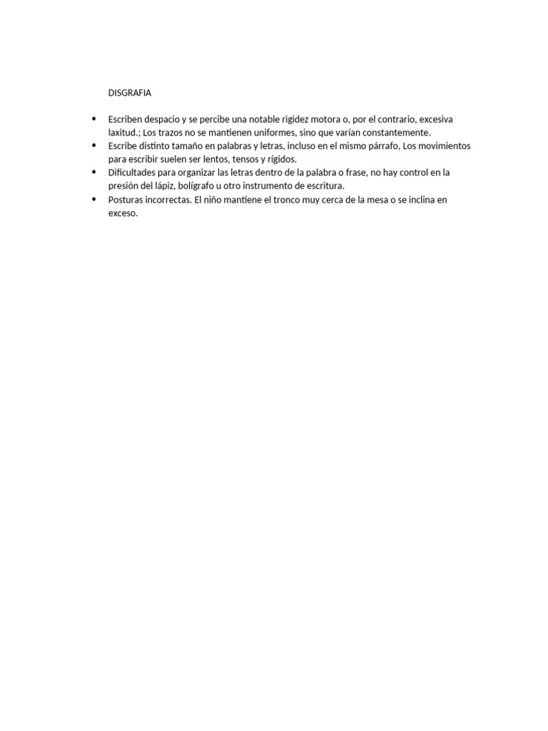 DISGRAFIA | PDF