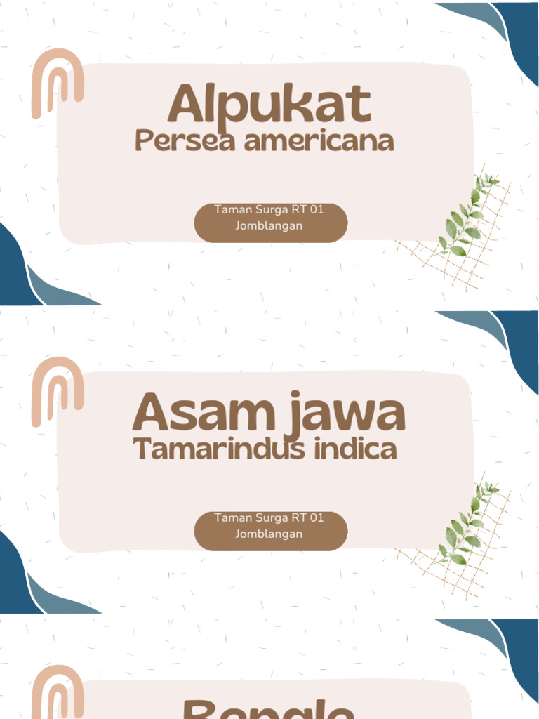 KARTU POHON TOGA | PDF