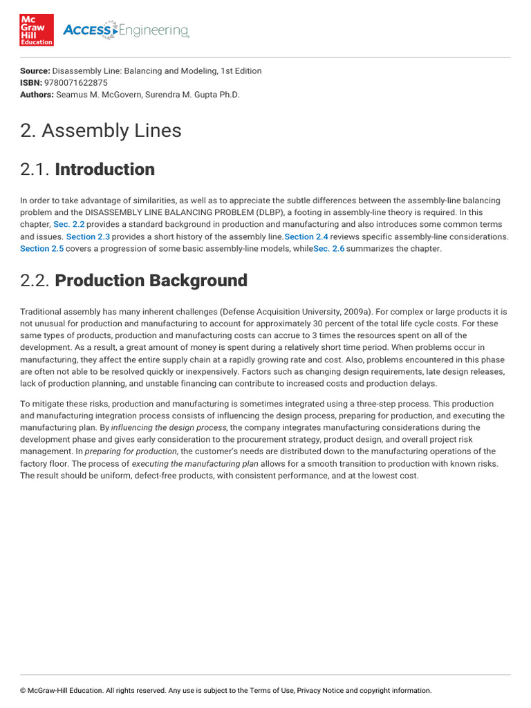 Assembly Lines | PDF | Mass Production | Engineering