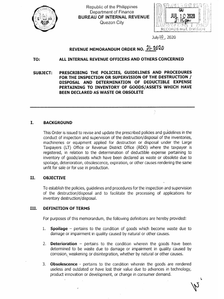 RMO No. 21-2020 | PDF