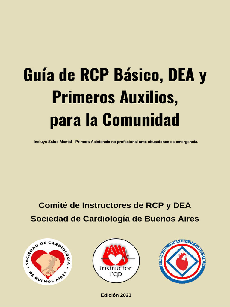 Guía de RCP, DeA y Primeros Auxilios Emocionales Módulo 1 | PDF | Reanimación cardiopulmonar ...