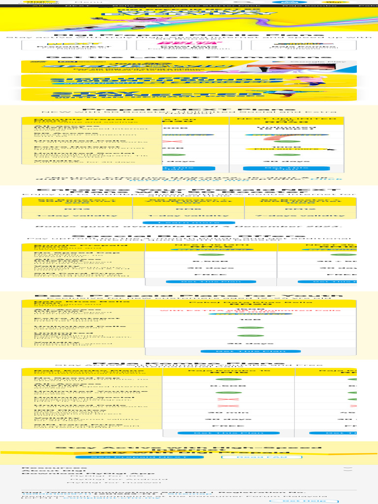 Digi Prepaid Plans with 5G Booster | PDF | Internet | Service Industries