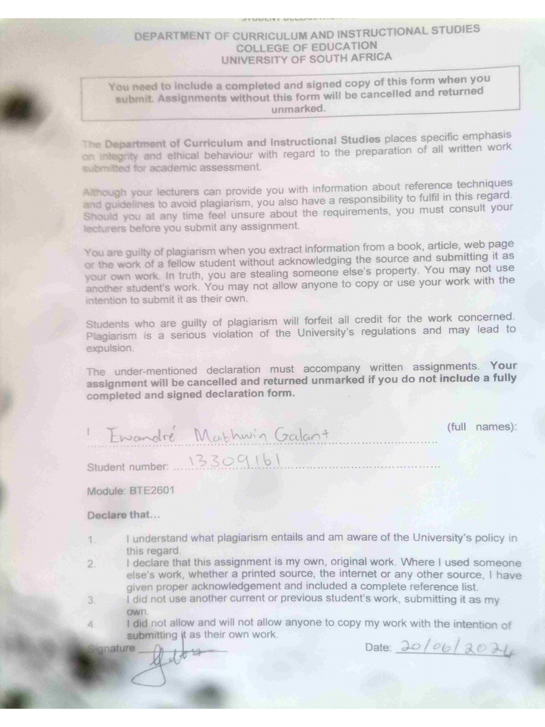 Declaration Form | PDF