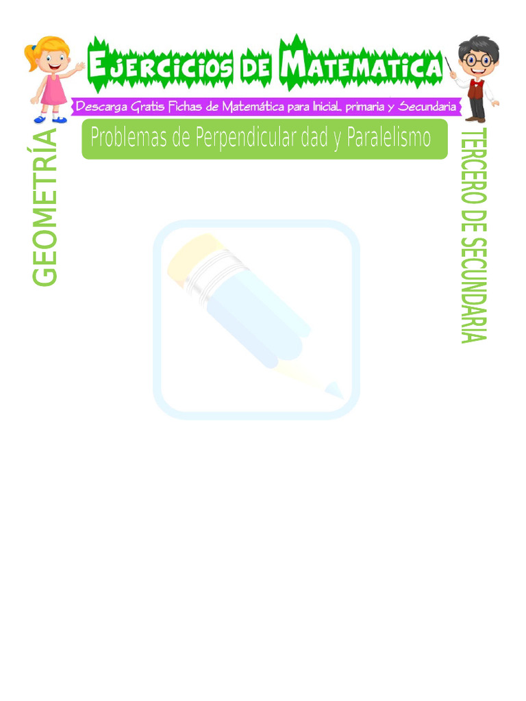 Problemas de Perpendicularidad y Paralelismo para Tercero de Secundaria | PDF